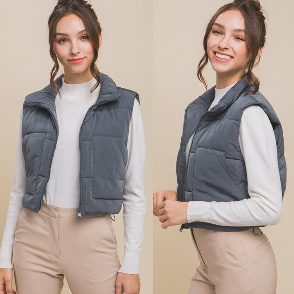 Love Tree | Jackets & Coats | Hayden Puffer Vest Slate | Poshmark